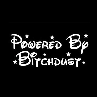 BKS- Powered by Bitchdust Stickers Vinyl Decal 7-5 x3-2 White for Cars ...