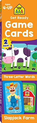 School Zone - Get Ready Game Cards Three-Letter Words Slapjack Farm 2 ...