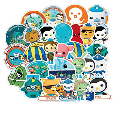 The Octonauts Sticker Pack of 50 Stickers - Waterproof Durable Stickers ...