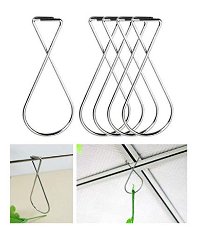 100PCS Ceiling Hook Clips Ceiling Hanger Tile Hooks Drop Ceiling Clips ...