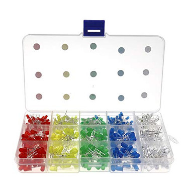 SING F LTD 500 Pcs Ultra Bright 3mm and 5mm 5 Colors Led Light Bulb ...