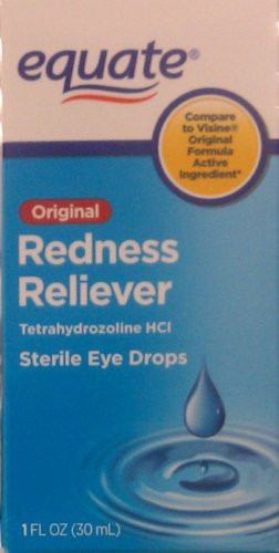 Equate Original Redness Reliever Eye Drops 1 Fl Oz Compare to Visine ...
