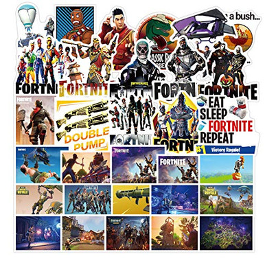 46 Pack Games Stickers for Fortnite Water Bottles Computer Party Favors ...