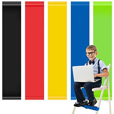 Kick Chair Bands - Fidget Chair Bands for Kids 5 Pack Flexible Stretchy ...