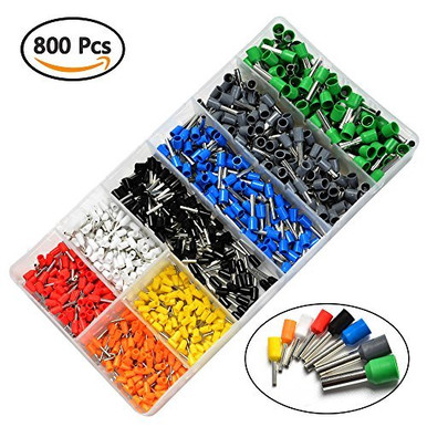 ATPWONZ 800Pcs Assortment Wire Ferrules Copper Crimp Connector ...