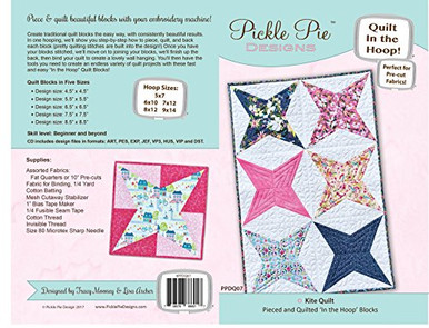 Pickle Pie Designs PPDQ07 Kite Hoop Quilt Blocks Embroidery Design ...