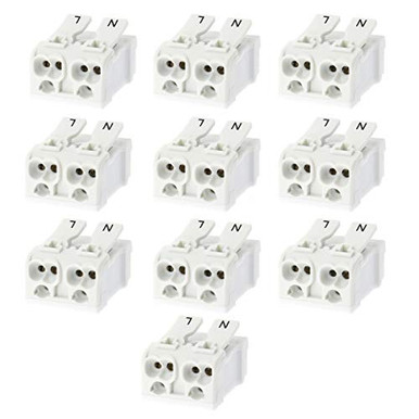 923-2 Plug-in Terminal Block 2 Position screwless LED lamp linker Quick ...