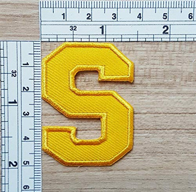 2 in Yellow Alphabet Letter S Patch Text Words English Alphabet Letters ...