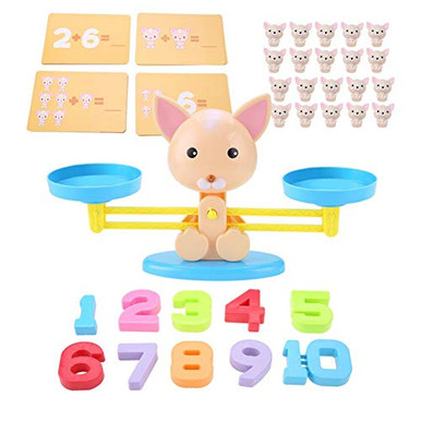 Garosa Balance Scale Toy Plastic Cute Pig Dog Digital Board Game ...