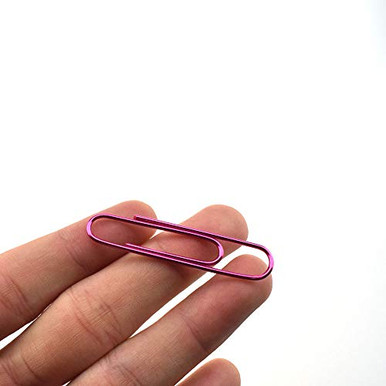 HAHIYO Paper Clips Large 2 inches 50mm Length Pink Paperclips Vinyl ...