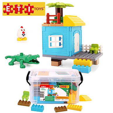 ETI Toys | 41 Piece Bublu Stilt House Building Blocks; Build Stilt ...