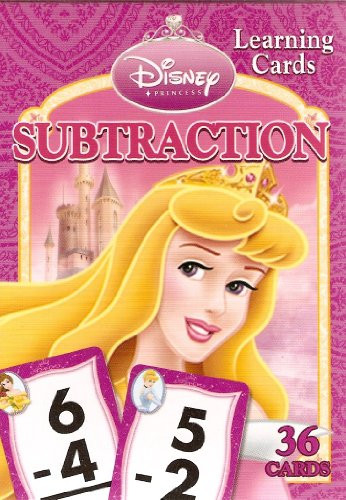 Disney Princess Subtraction Learning-Flash Cards Dark Pink Box ...