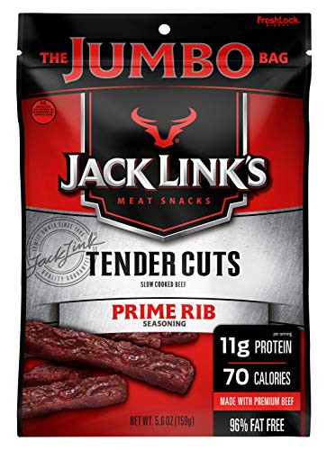 Jack Links Prime Rib Tender Cuts Original 5-6 oz- Sharing Size Bag Beef ...