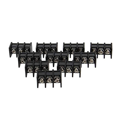 Fielect PCB Terminal Block 10Pcs 300V 25A 9-5mm Pitch 3P Flat Angle ...