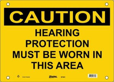 Master Lock S7452 20 Width x 14 Height Polypropylene Black on Yellow ...