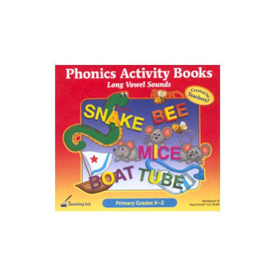 Phonics Activity Books - Long Vowel Sounds Grades K-2 - Warehousesoverstock