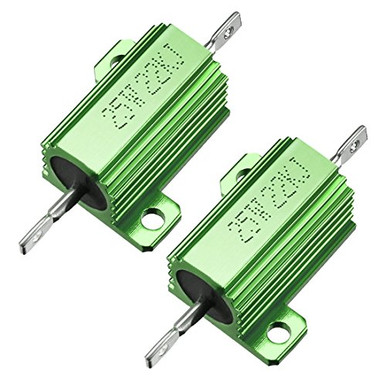 uxcell 25W 22k Ohm 5 Aluminum Housing Resistor Screw Tap Chassis ...