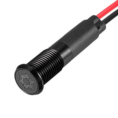 uxcell Pilot Dashboard Light DC 12V 8mm Green LED Signal Indicator ...