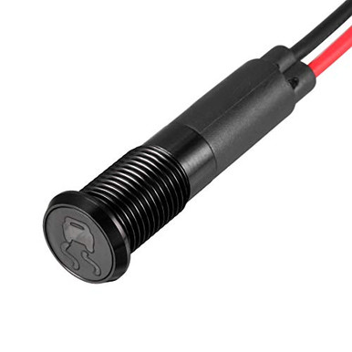 uxcell Pilot Dashboard Light DC 12V 8mm Green LED Signal Indicator ...