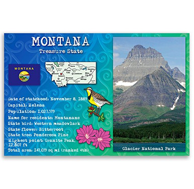 MONTANA STATE FACTS postcard set of 20 identical postcards- Post cards ...