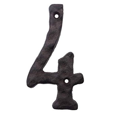 Cast Iron House Numbers- 5-5 Inch Rustic Address Number- Solid Heavy ...