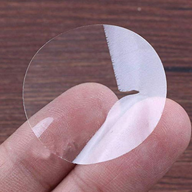 2000 Pieces 1 inch 25 mm Transparent Seal Stickers Clear Adhesive ...