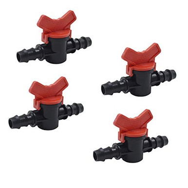 4 Pack Drip Irrigation Gate Valves Shut-Off Switch Connectors ...