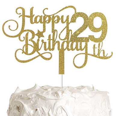 ALPHA K GG 29th Birthday Cake Topper Happy 29th Birthday Cake Topper ...