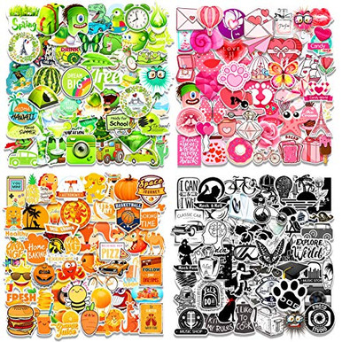 200-Pcs Color Series Sticker50-350Pcs-Pack Rainbow Style- Waterproof ...