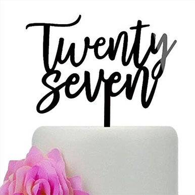 Twenty Seven Cake Topper Happy 27th Birthday Cake Toppers 27th Wedding ...