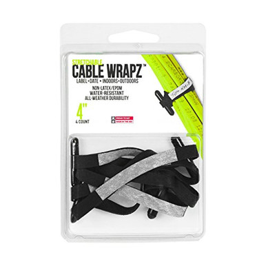 Alliance 4 Inch Electronic Cable Wrapz - Stretchable Write-On Reusable ...