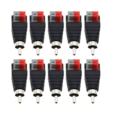 SING F LTD 10pcs Male Speaker Wire A-V Cable to Audio Connector Adapter ...