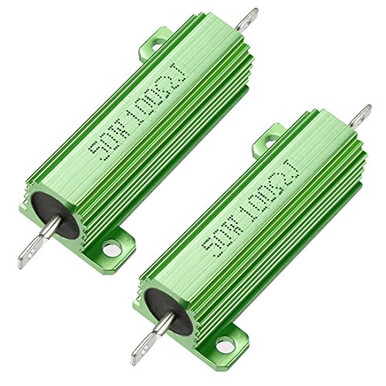uxcell 50W 100 Ohm 5 Aluminum Housing Resistor Screw Tap Chassis ...