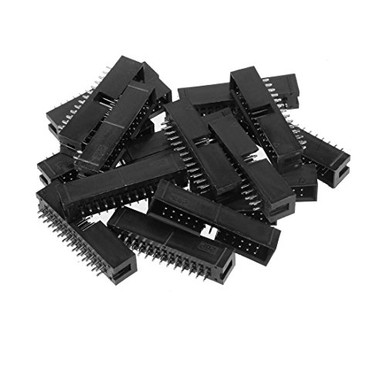 uxcell 20Pcs 2-54mm Pitch 2x13-Pin Double Row Straight Box Header ...