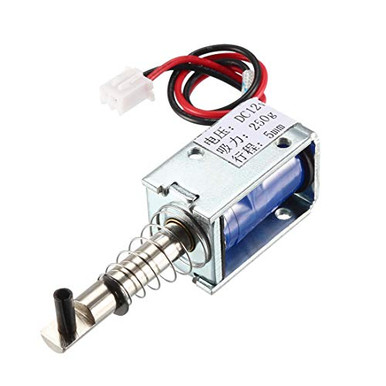 uxcell DC 12V 1-1A 5mm Electromagnetic Solenoid Lock Pull Type Open ...