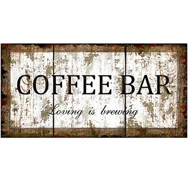 Original Retro Design Coffee Bar Tin Metal Signs Wall Art Loving is ...
