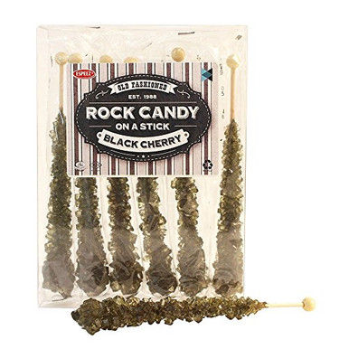Extra Large Rock Candy Sticks 6 Black Cherry Lollipop - Individually ...