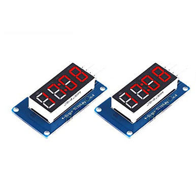 DEVMO 2PCS TM1637 4 Bits Digital Tube LED Display Module with Clock ...