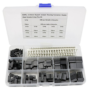 620 Pcs 2-54mm Pitch Single-Double Row Connector Housing Female Male ...