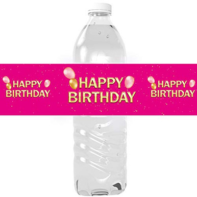 Happy Birthday Party Water Bottle Labels - Birthday Water Bottle ...