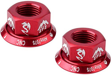 2 Pieces Bike Nuts Rear Hub Axle Stainless Steel Nuts Flange Mountain ...