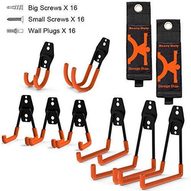 Raytops RTH01 Heavy Duty Garage Storage Utility Hooks Wall Mount Tool ...