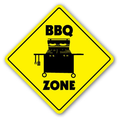 SignJoker BBQ ZONE Sign barbeque gas grill cooker sauce texas Wall ...