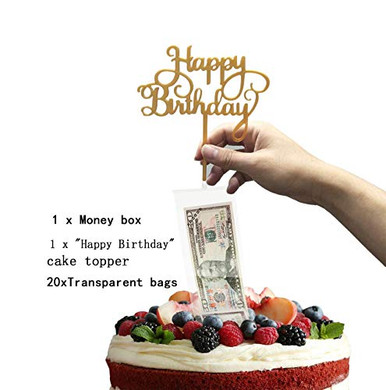 QUTANA Cake Money Box Set Cake Birthday Money Box Money Pulling Cake ...