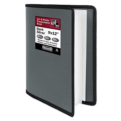 Dunwell Art Portfolio 9x12 Folder - Dark Silver 1 Pack Portfolio Folder ...