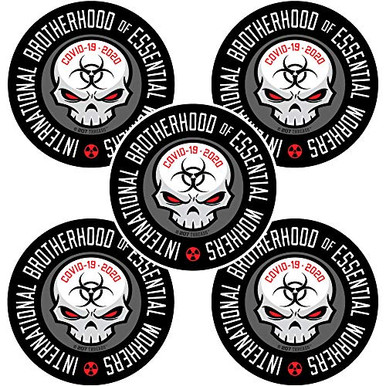 5 International Brotherhood Essential Workers Sticker Pack - GRAY ...