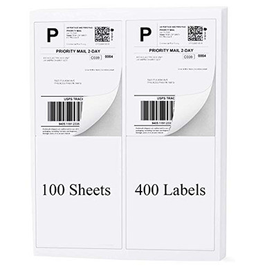 4 x 5 Shipping Labels - Pack of 400 Labels 100 Sheets - Inkjet-Laser ...