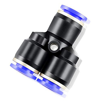 Tailonz Pneumatic Blue Y spliter 3 Ways - 5-16 inch or 8mm Tube OD Push ...