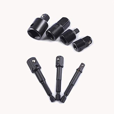 ZffXH Impact Extension Socket Adapter Reducer Set 7 PCS for Impact ...