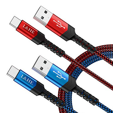 USB C Cable for Switch L HE 2 Pack 10FT 3A Fast Charging Charger Cord ...